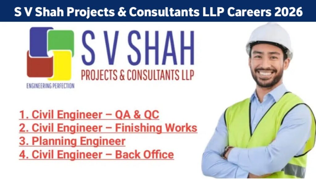SV Shah Projects Recruitment 2026 – Civil Engineers & Planning Roles ...