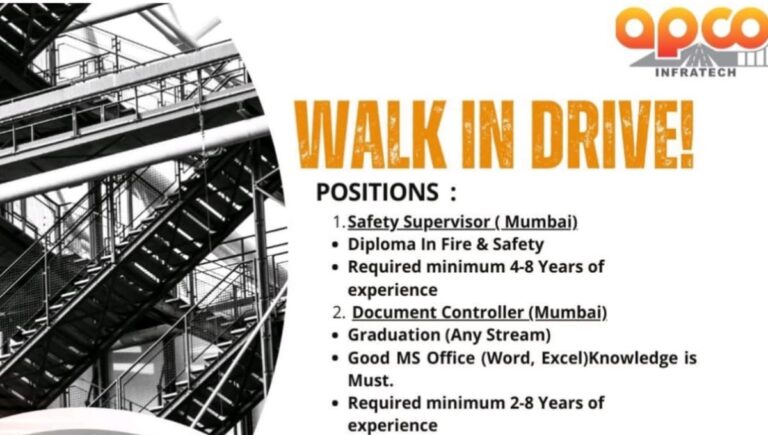 APCO Infratech Recruitment 2026 | Diploma & Graduate Jobs via Walk-In ...
