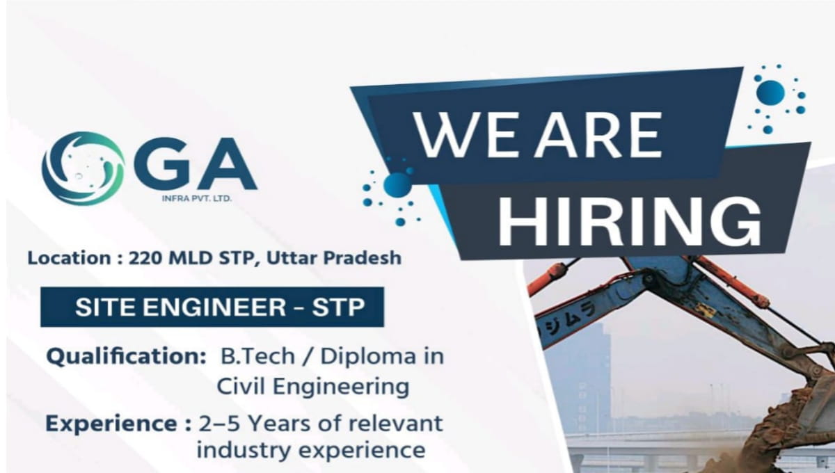GA Infra Pvt. Ltd Hiring Site Engineer (STP) 2026 | Civil Engineer Jobs ...