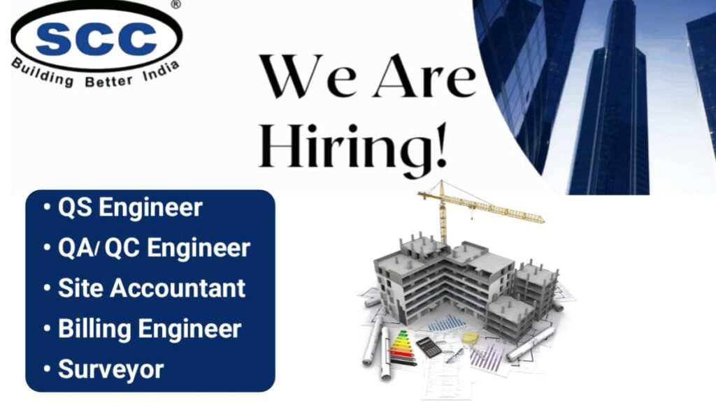 Civil Engineering Jobs 2026 | SCC Infrastructure Hiring for Multiple ...
